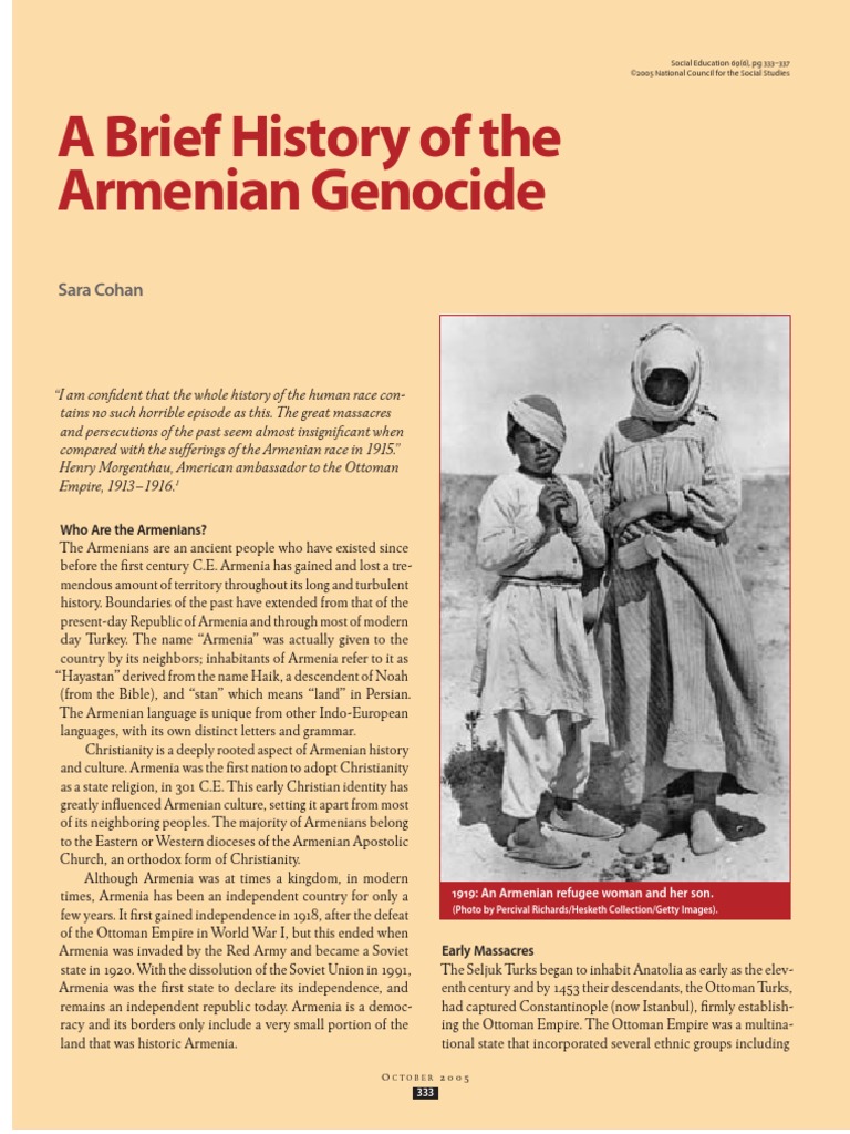 A Brief History of The Armenian Genocide | PDF | Armenia | Armenian ...