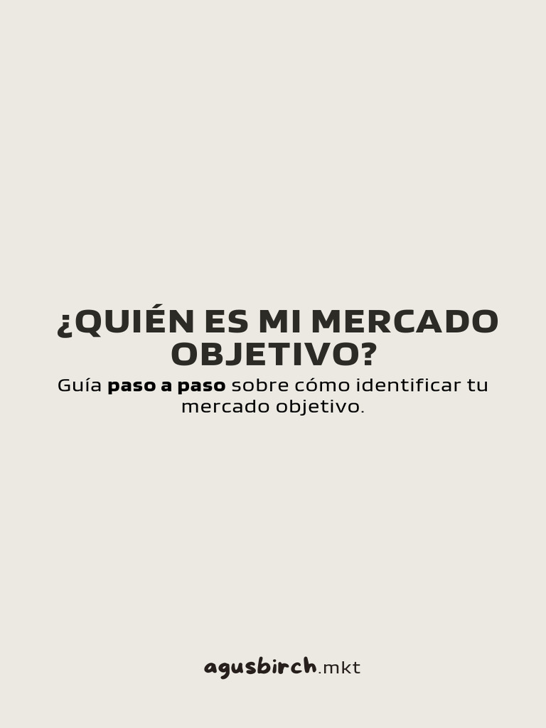 Cómo Identificar Tu Mercado Objetivo | PDF | Marketing | Producto (Negocio)