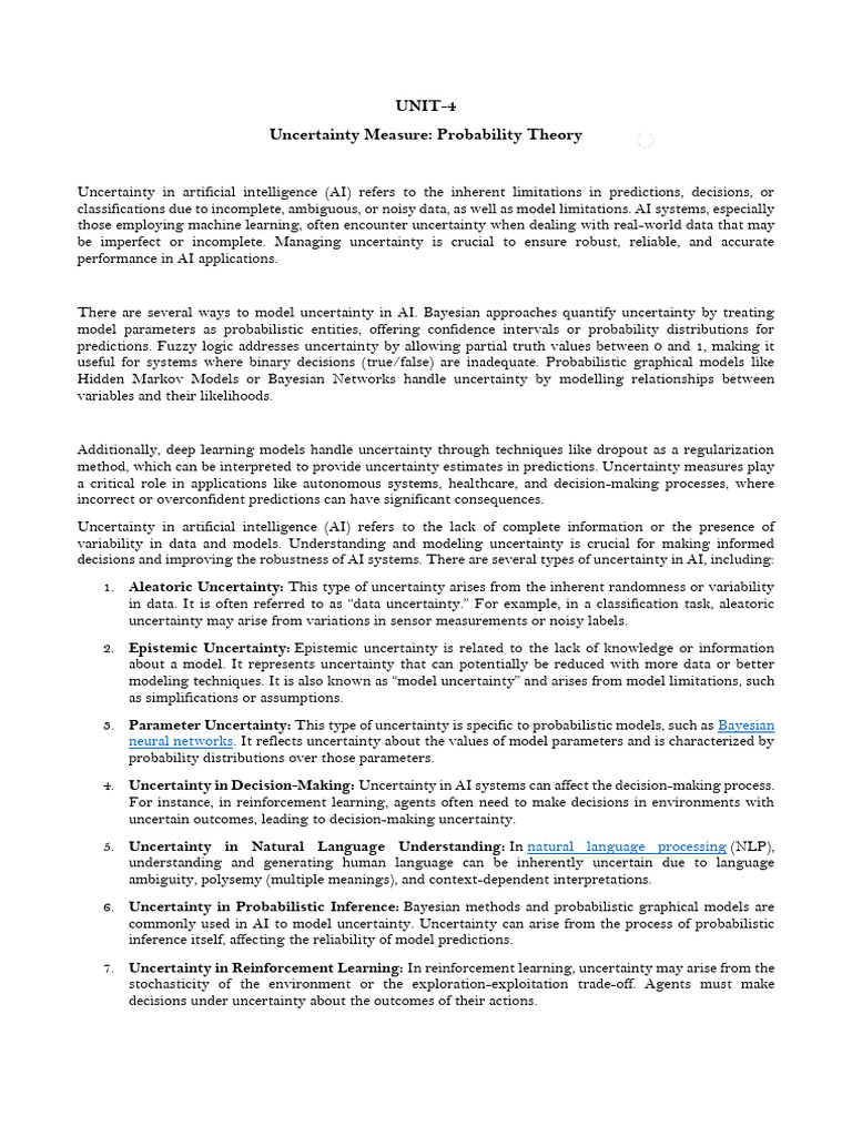 Unit-4 Ai | PDF | Machine Learning | Mean Squared Error