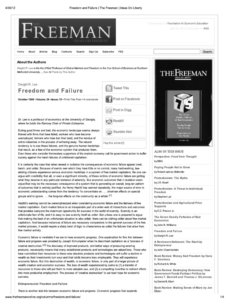 Freedom and Failure | PDF