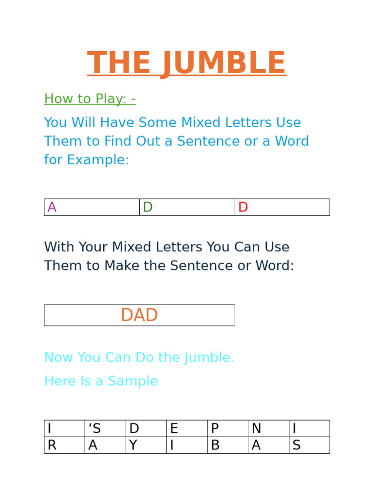 The Jumble | PDF