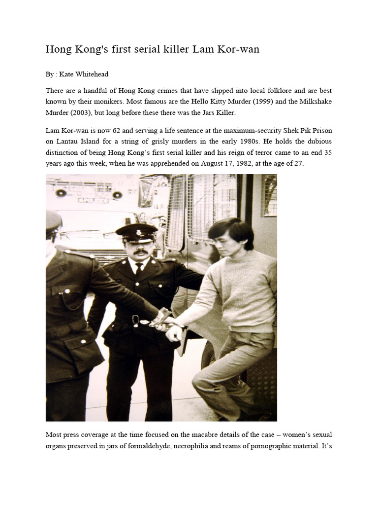 (Case Study B) Hong Kongs First Serial Killer Lam Kor-Wan | PDF | Ghosts