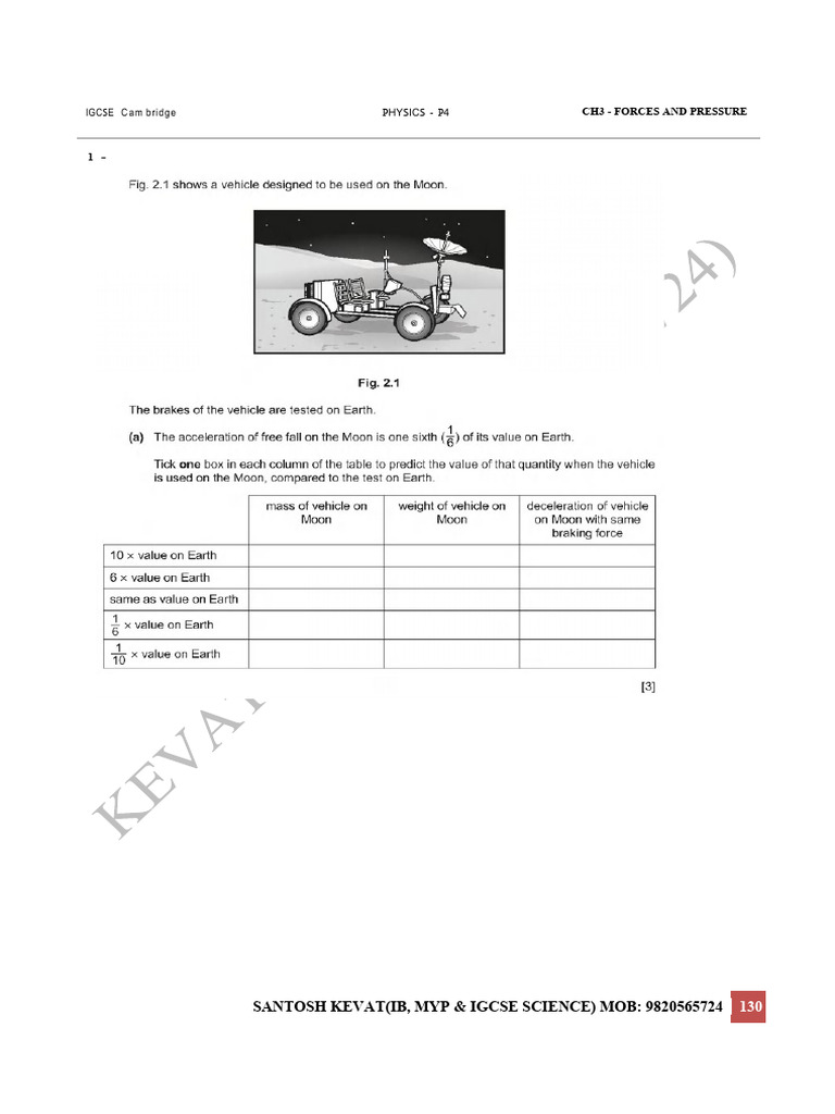 Physics 0625 p4 Chapter 3 | PDF | Physics | Physical Sciences