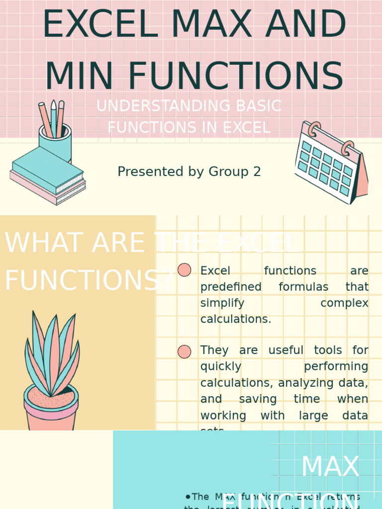 Excel Max and Min Functions | PDF