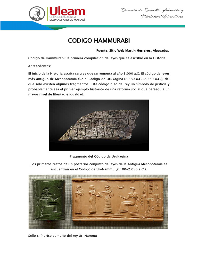 Codigo Hammurabi FCJ | PDF | Hammurabi | Mesopotamia