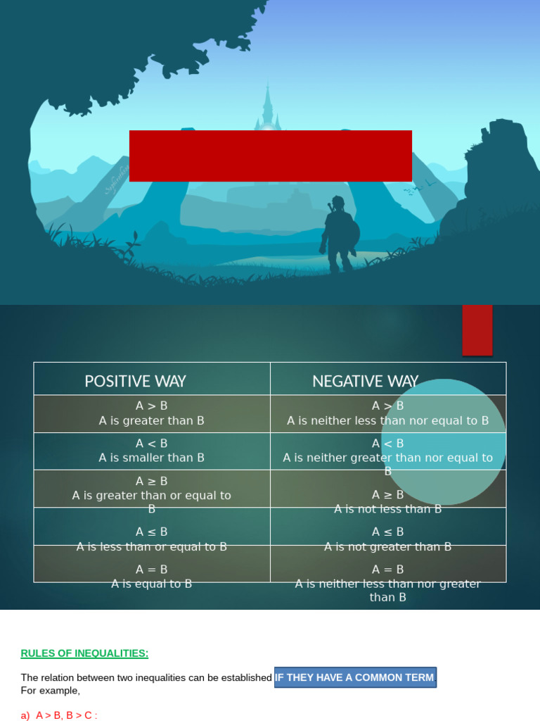 Inequalities | PDF | Mathematics | Mathematical Logic