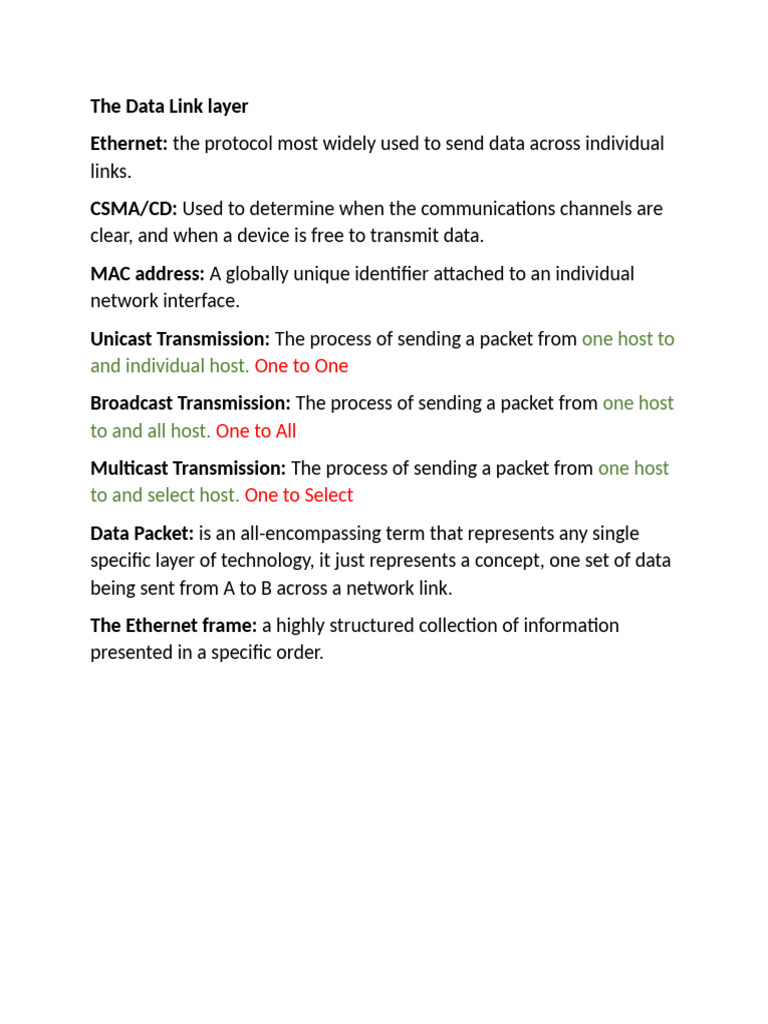 The Data Link Layer | PDF | Technology & Engineering