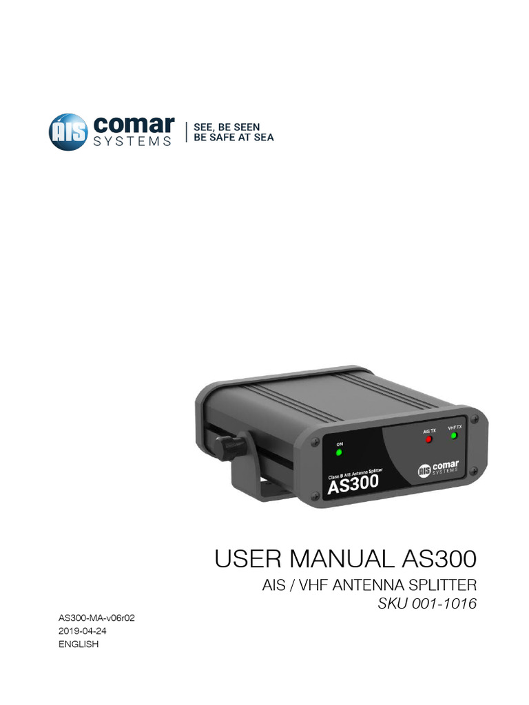 As300-Ma-V06r02 Splitter VHF Ais | PDF | Very High Frequency ...