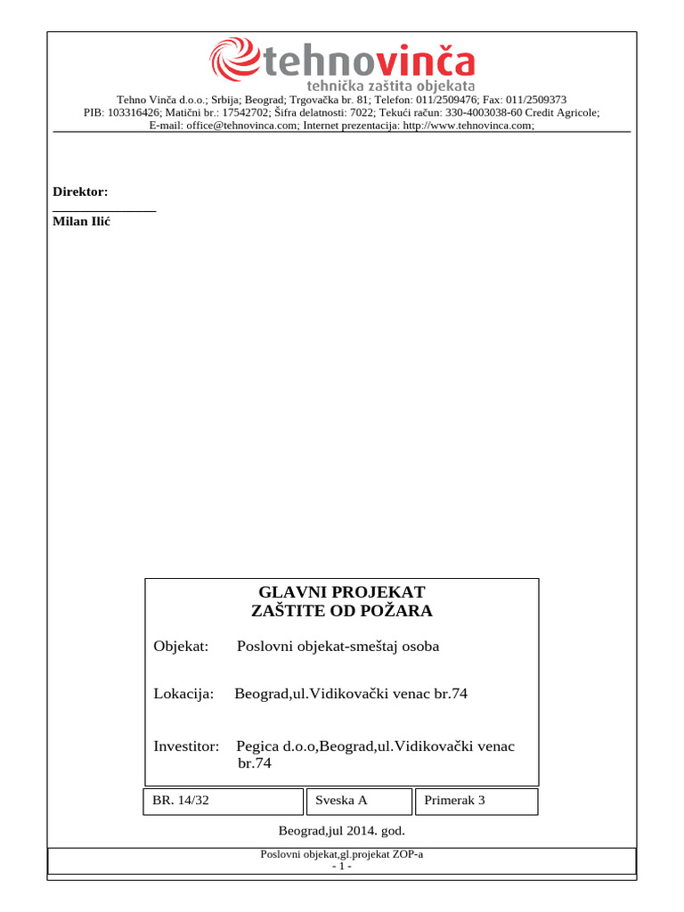 0Proj-NS I Sadrzaj-Gl Proj ZOP | PDF