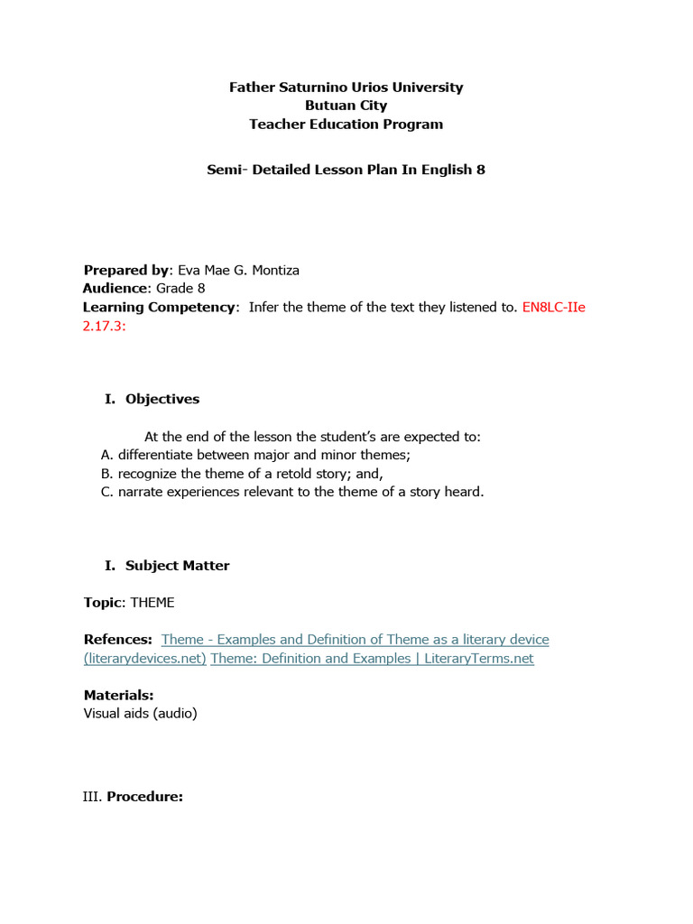 Understanding Major and Minor Themes | PDF | Grammar | Narrative