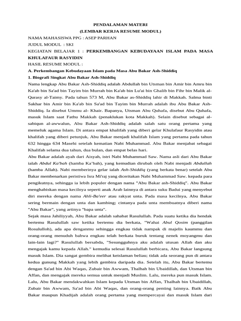 Resume Modul Ski KB 1 | PDF | Agama & Spiritualitas