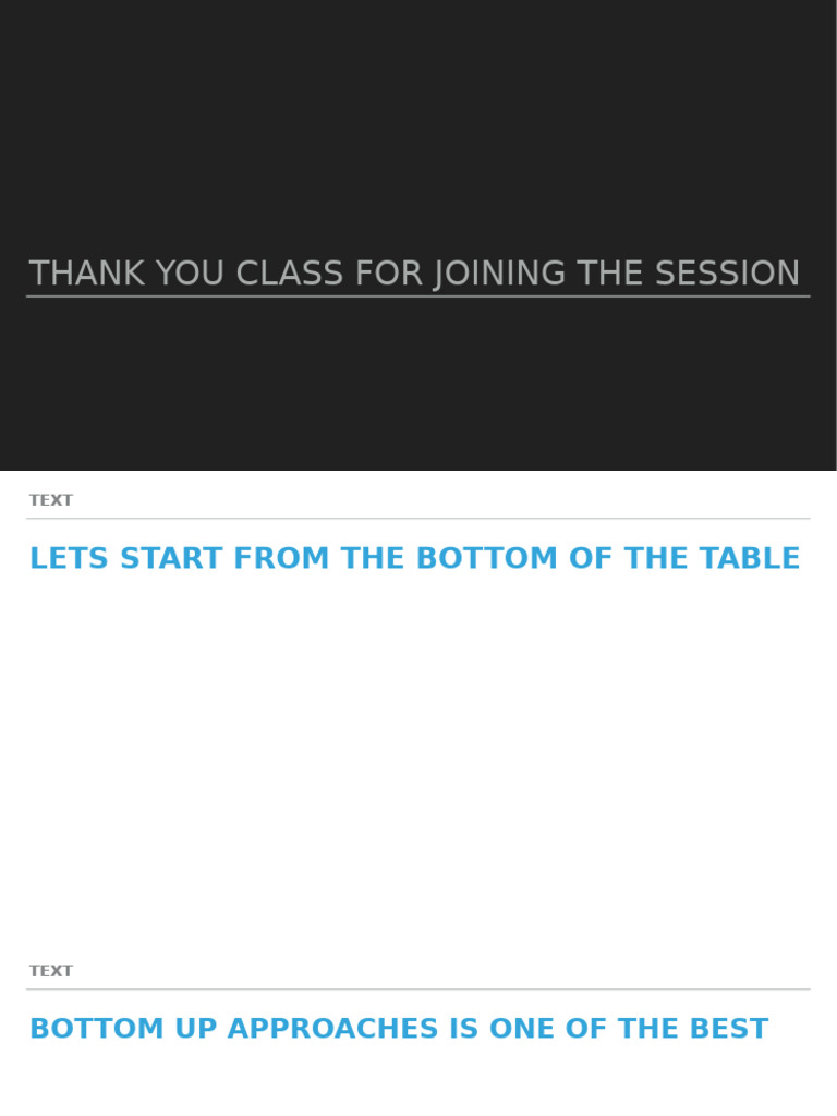 Thank You Class For Joining The Session | PDF | Language Arts & Discipline