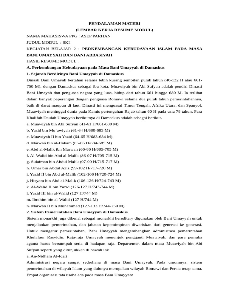 Resume Modul Ski KB 2 | PDF | Sejarah | Agama & Spiritualitas