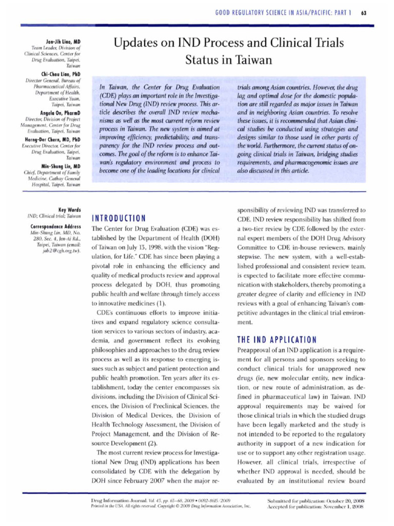 Lido 2009 | PDF | Clinical Trial | Institutional Review Board
