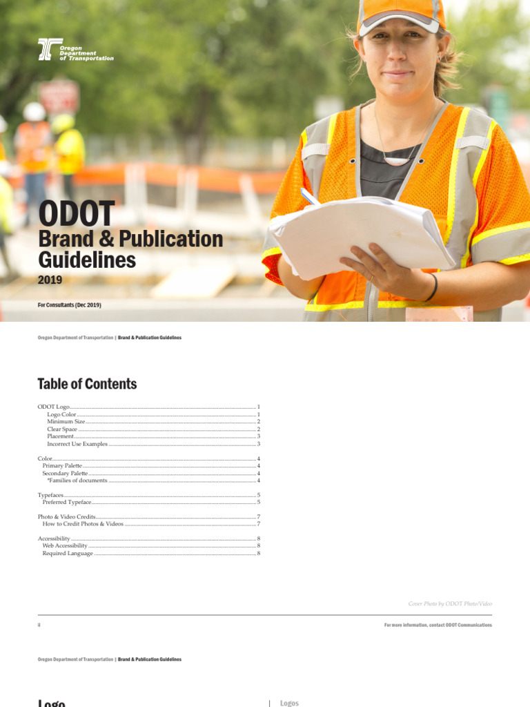 ODOT Brand Publication Guidelines | PDF | Typefaces | Logos