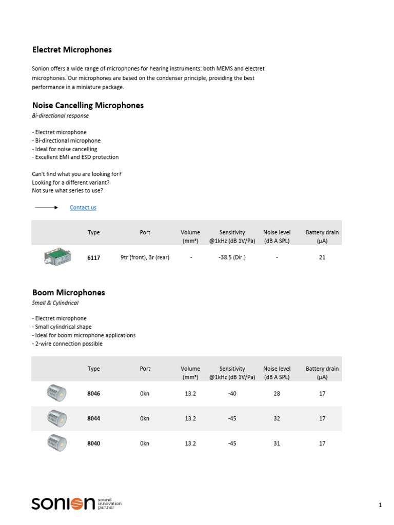 Electret Microphones for Hearing Aids | PDF | Technology & Engineering