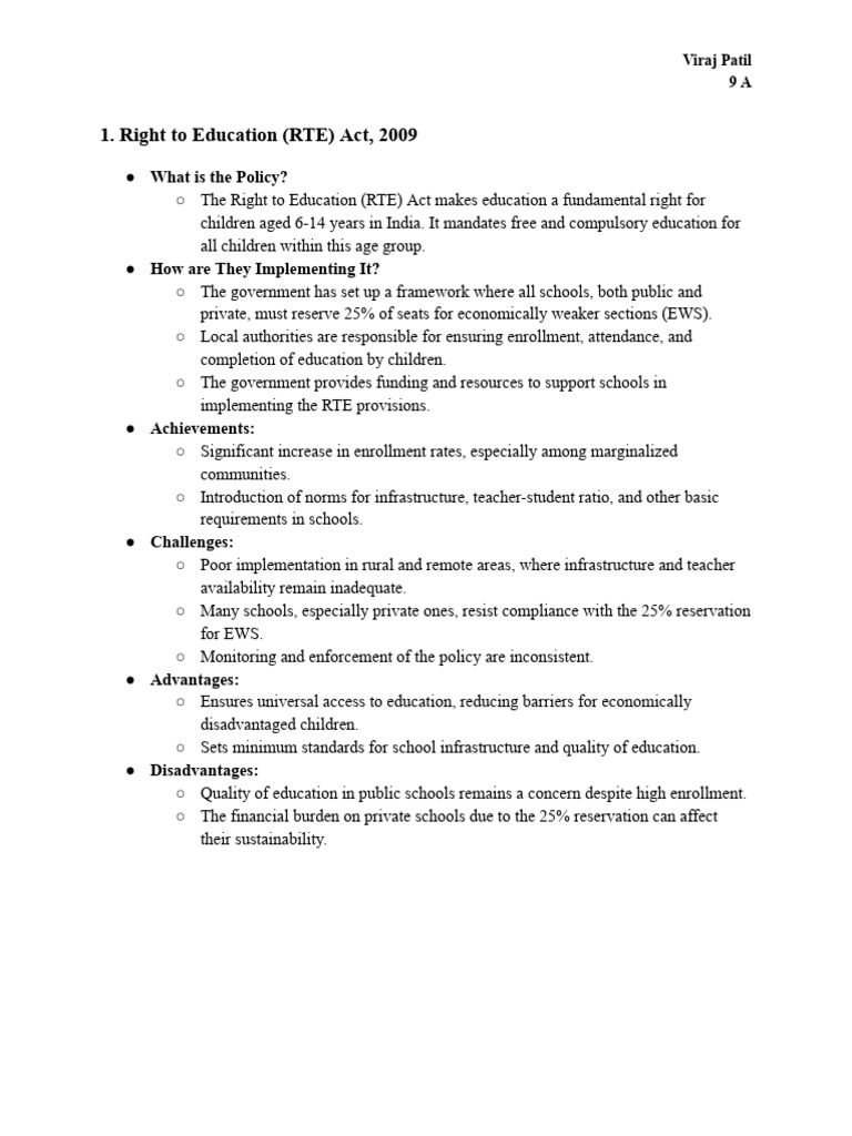 Goverment On Education | PDF
