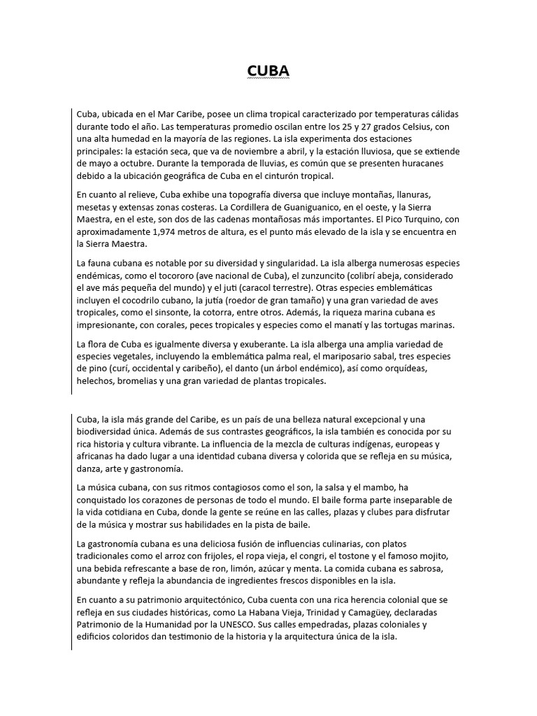 Cuba | PDF | Cuba | Aves