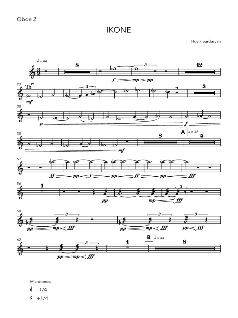 Sardaryan - Ikone - Oboe 2 | PDF
