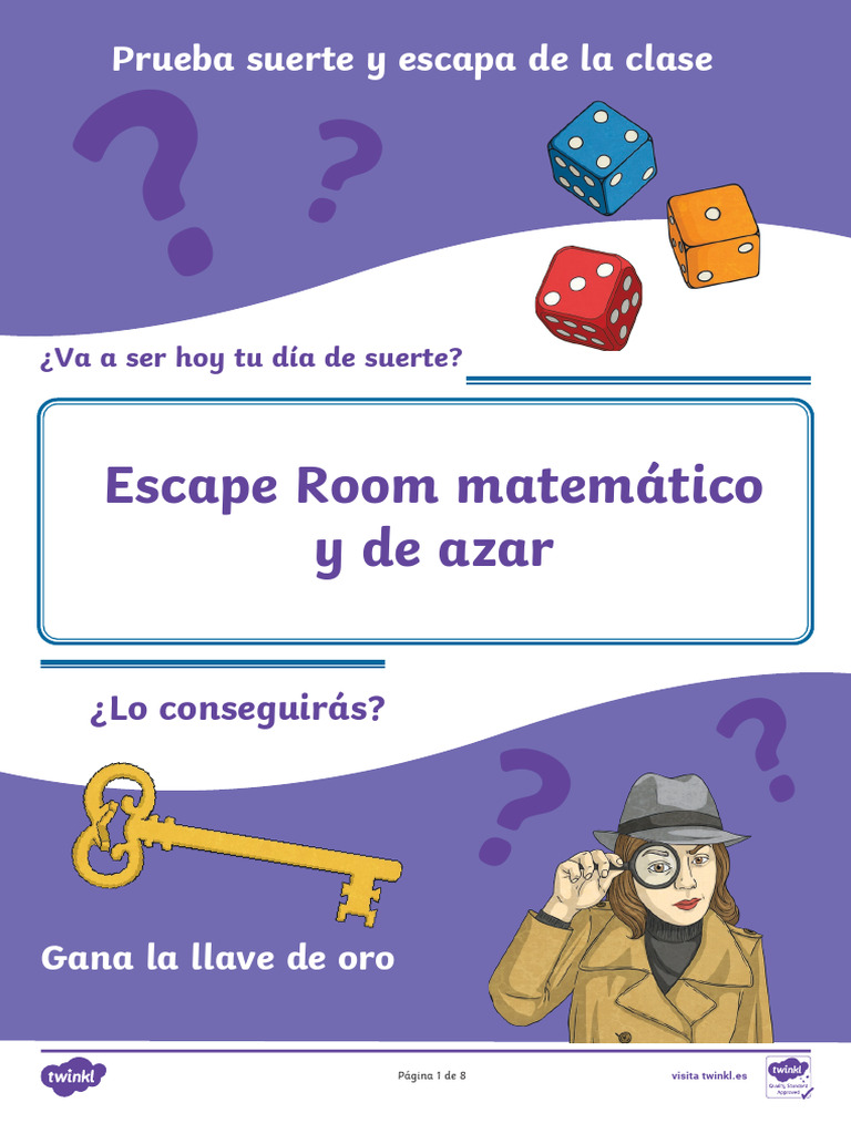 Escape Room Matemático y de Azar PDF | PDF | Origami