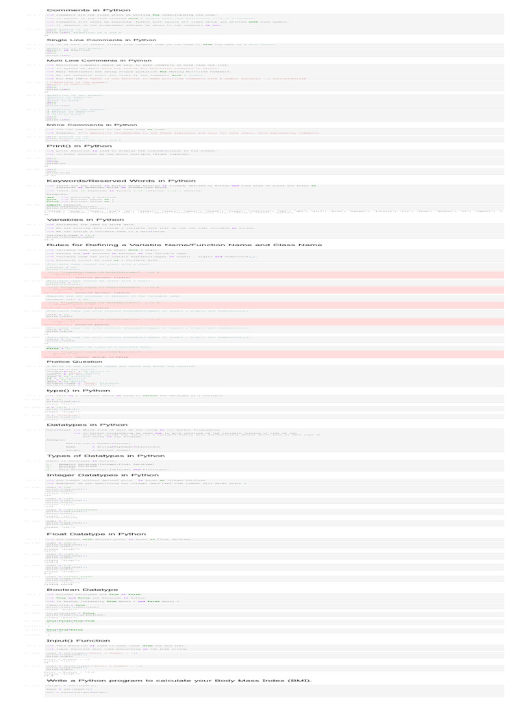 Datatypes in Python 21 10 2024 | PDF | Data Type | Variable (Computer Science)