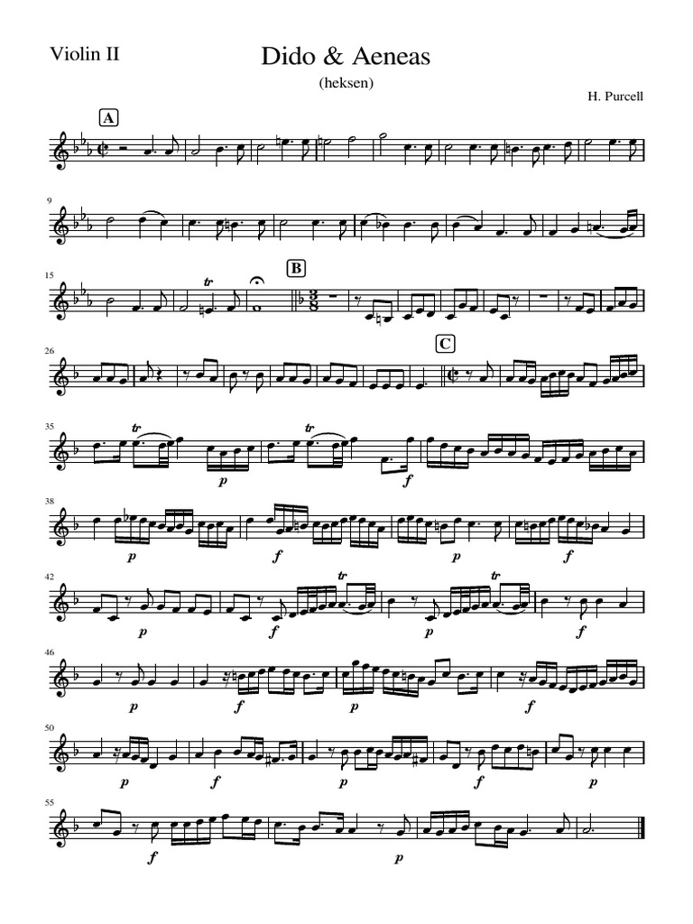 Dido & Aeneas Heksen-Violin II | PDF