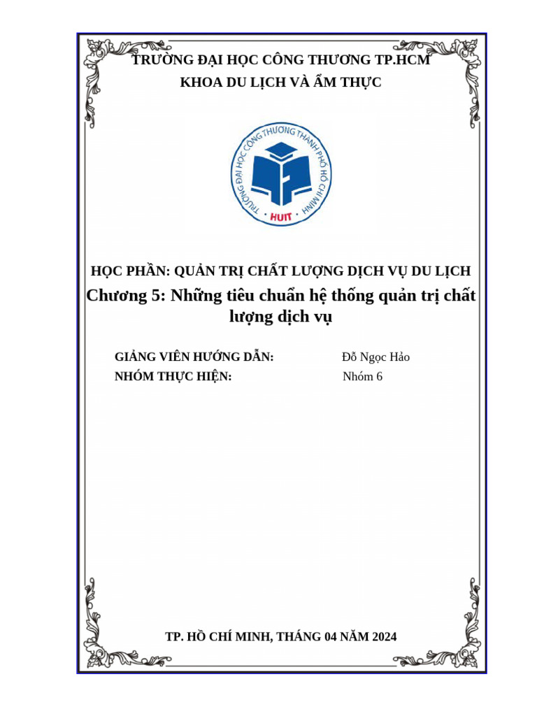 Quản trị chất lượng dịch vụ | PDF
