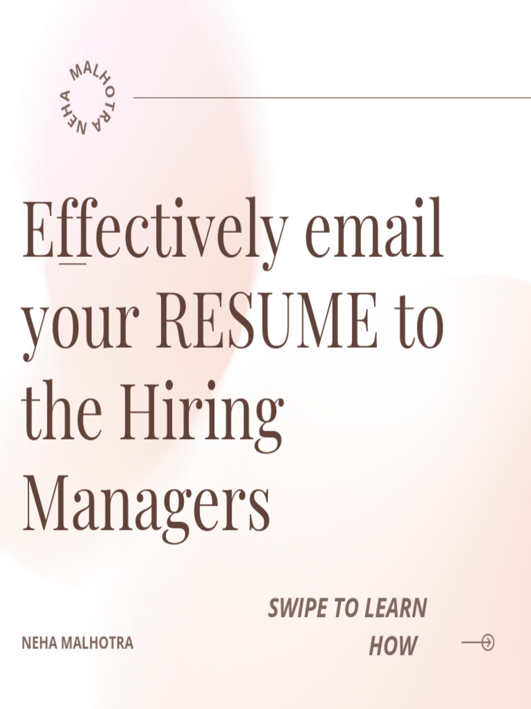 Emailing Your Resume Effectively | PDF | Résumé