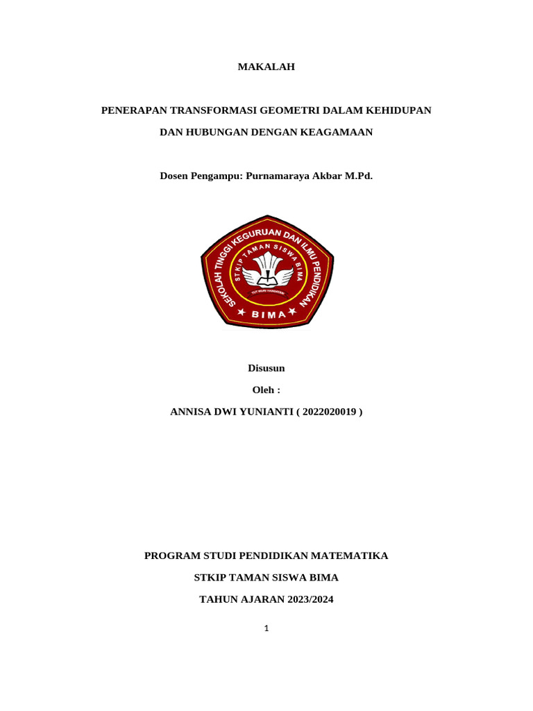 Transformasi Dwi | PDF