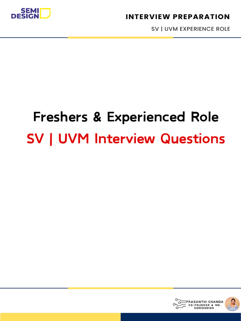 Systemverilog Uvm Interview Guide Pdf Computing Computer Science 4342