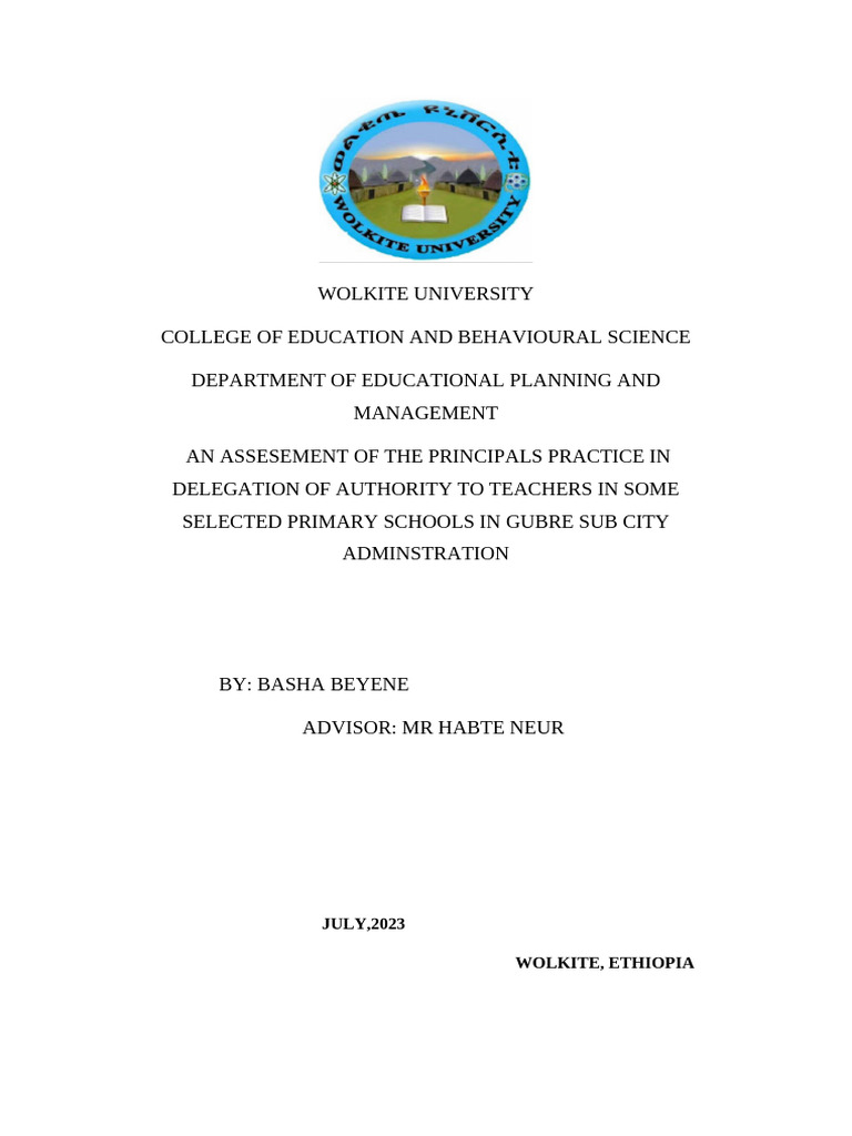 Tarekegn Research 13 | PDF | Questionnaire