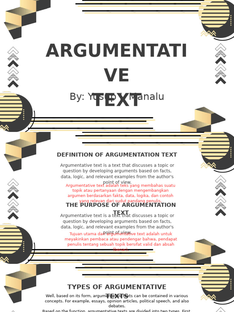 Teks Argumentatif by Yusup I. Manalu | PDF | Filsafat | Seni & Disiplin ...
