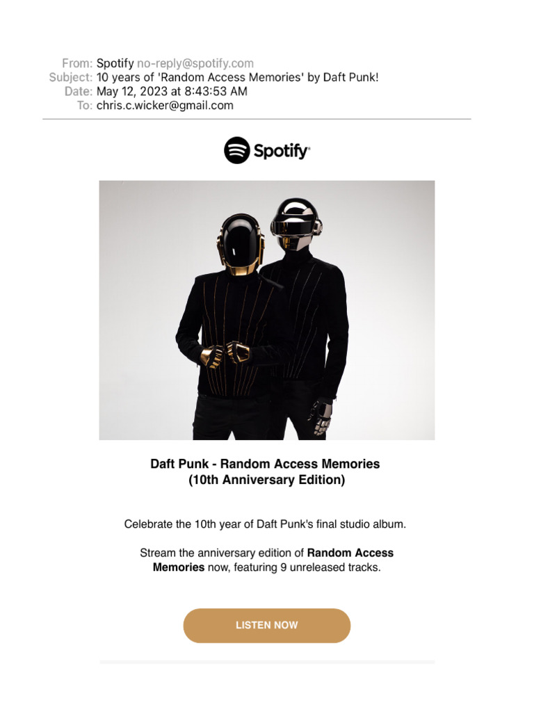 10 Years of 'Random Access Memories' by Daft Punk! | PDF