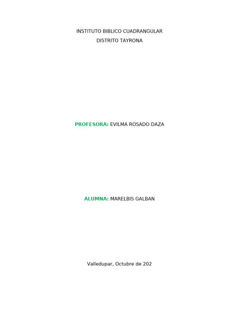 Trabajo IBC Marelvis | PDF | Jeremías | Contenido bíblico