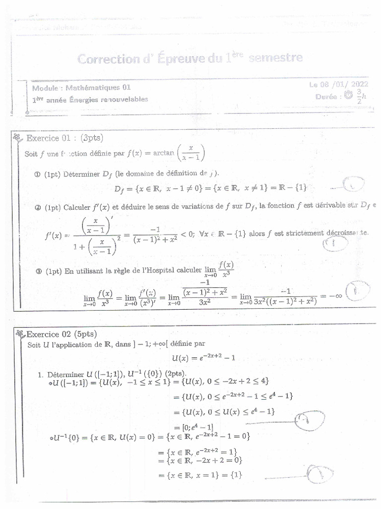 Math1 Corr Type Sem1 2022 | PDF
