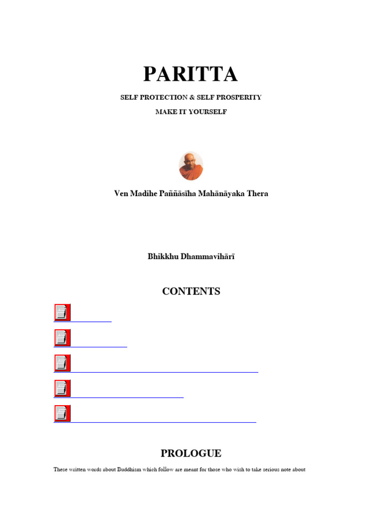 Paritta | PDF | Indian Philosophy | Indian Religions