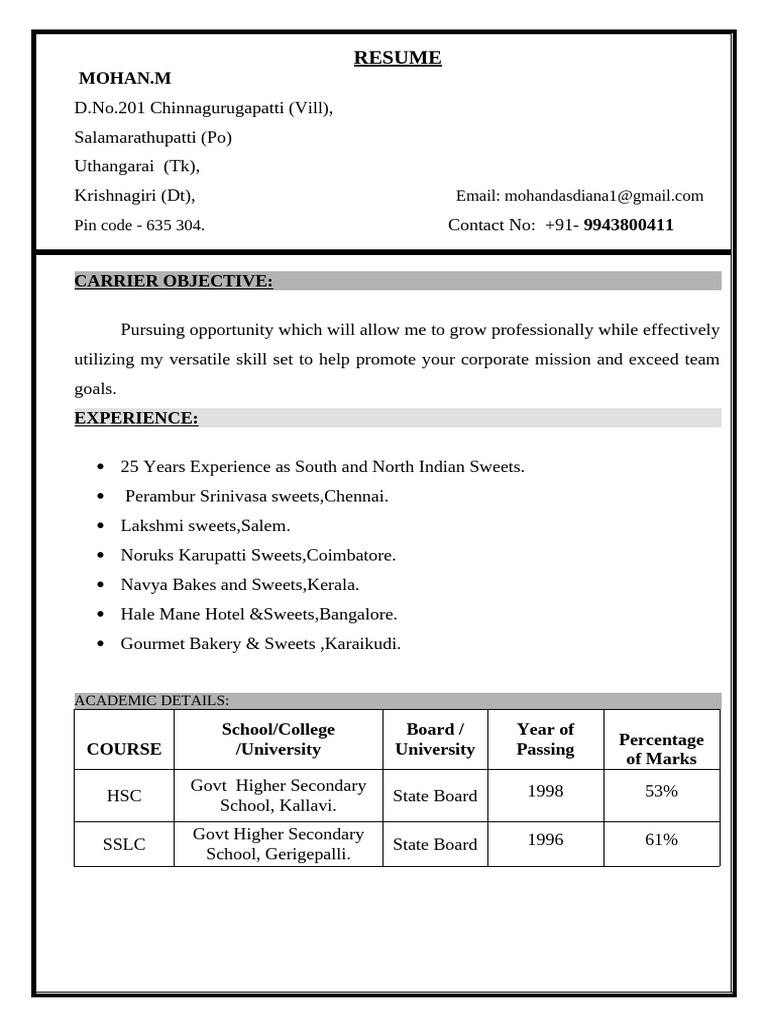 Mohan Resume | PDF