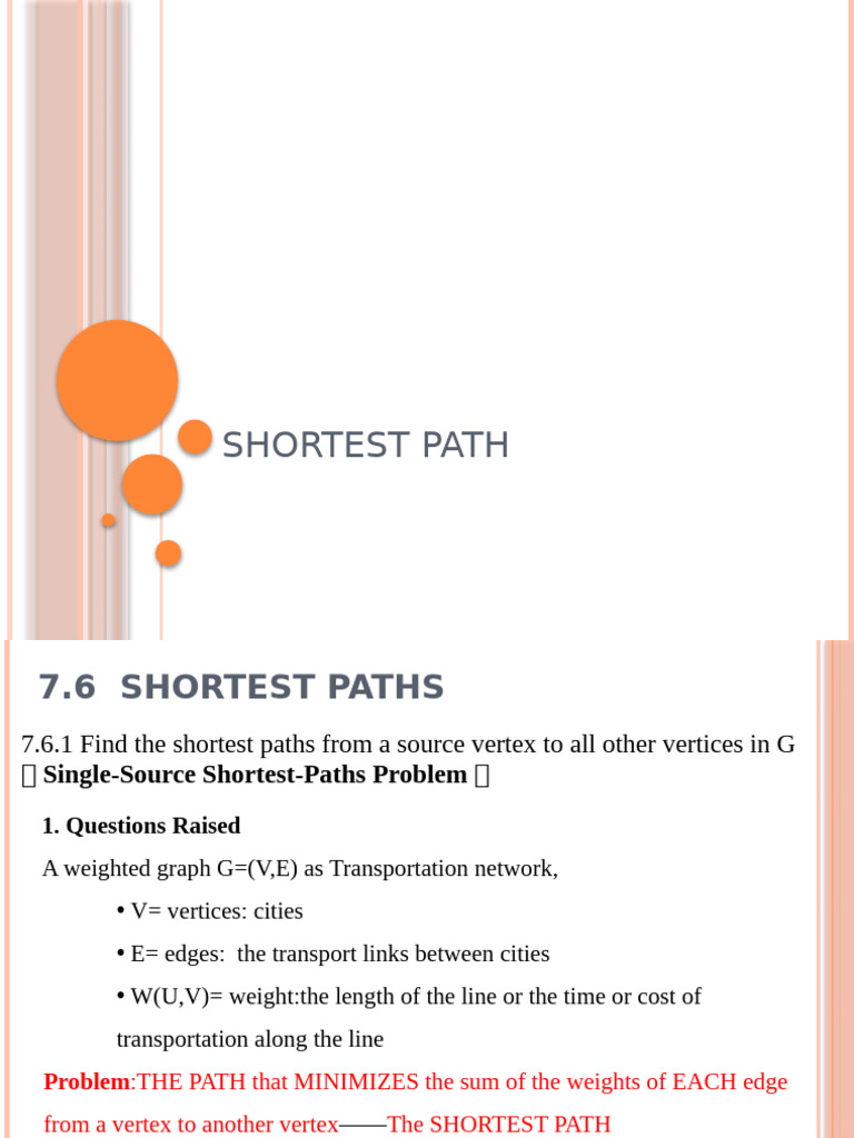 Dijkstra's Algorithm for Shortest Paths | PDF | Graph Theory ...