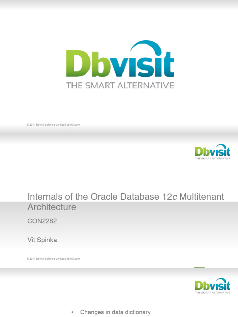 CON2282 Internals of The Oracle Database 12c Multitenant Architecture | PDF | Computer Data ...