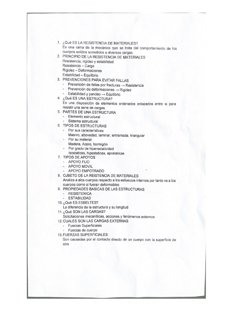 Cuestionario Final Resis | PDF