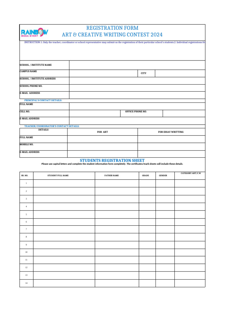 RME Registration Form | PDF
