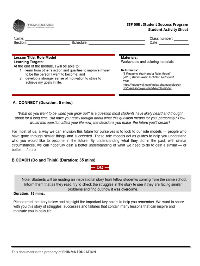SSP-005 Role-Model Sas | PDF | Cognition | Cognitive Science