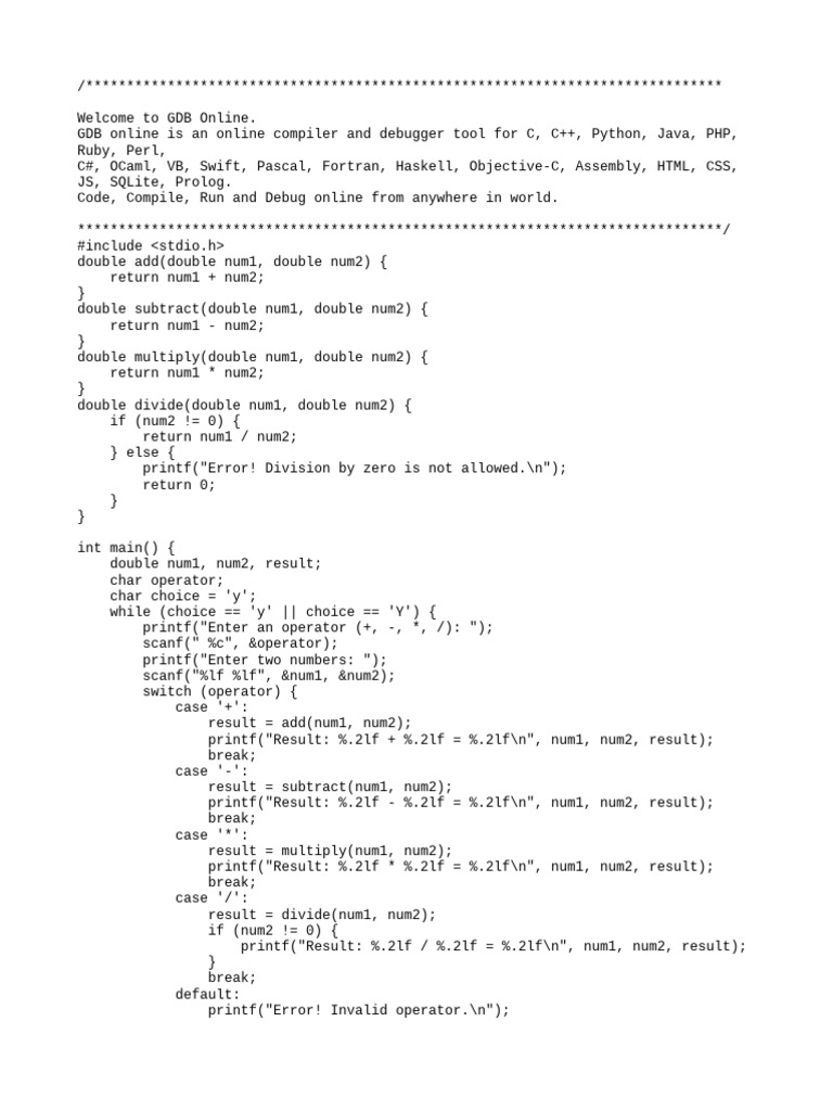 Simple Calculator | PDF | Teaching Methods & Materials