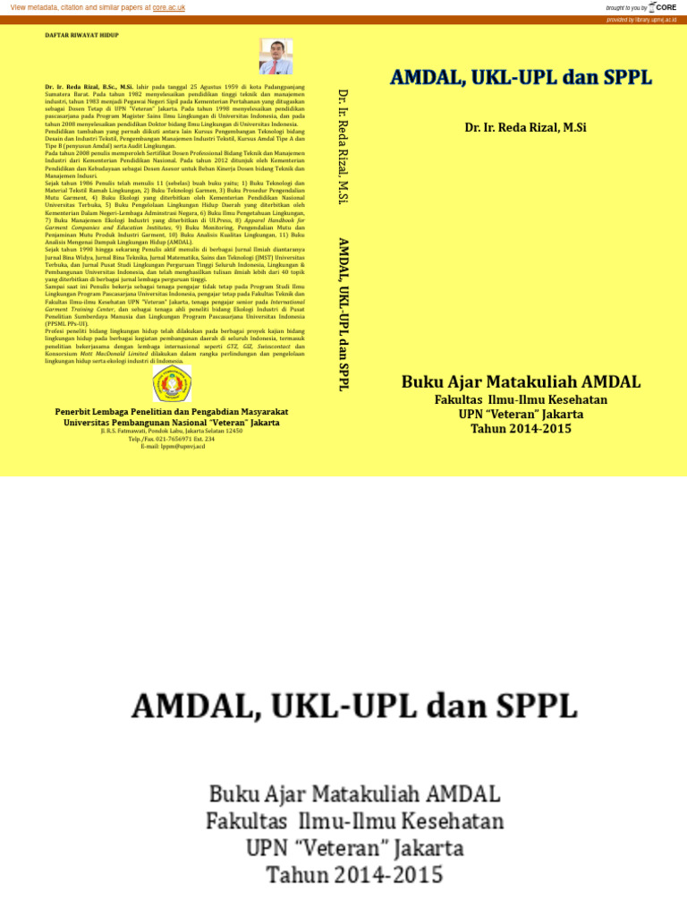 AMDAL UKL UPL Dan SPPL | PDF