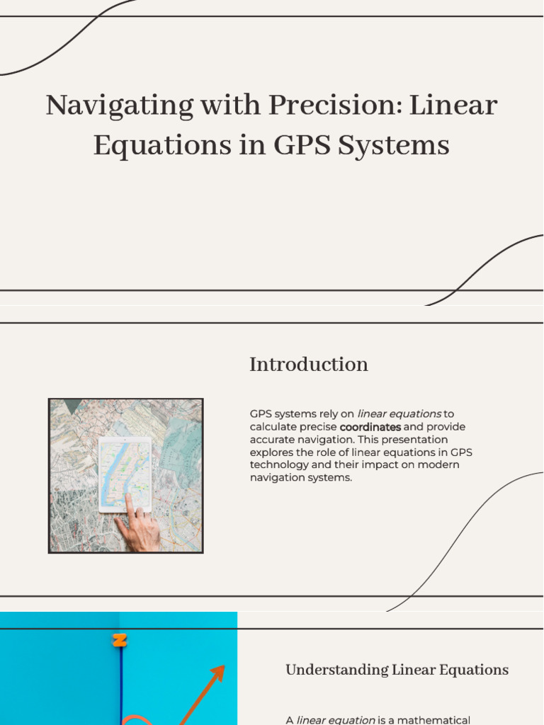 Slidesgo Navigating With Precision Linear Equations in Gps Systems ...