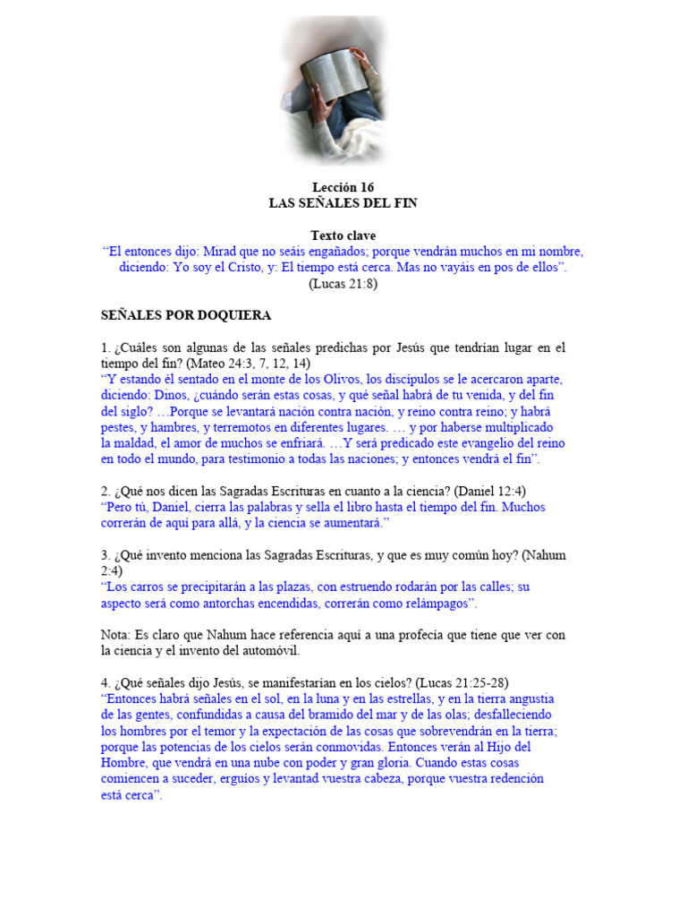 Las Señales Del Fin L.16 | PDF | Jesús | Cristo (título)