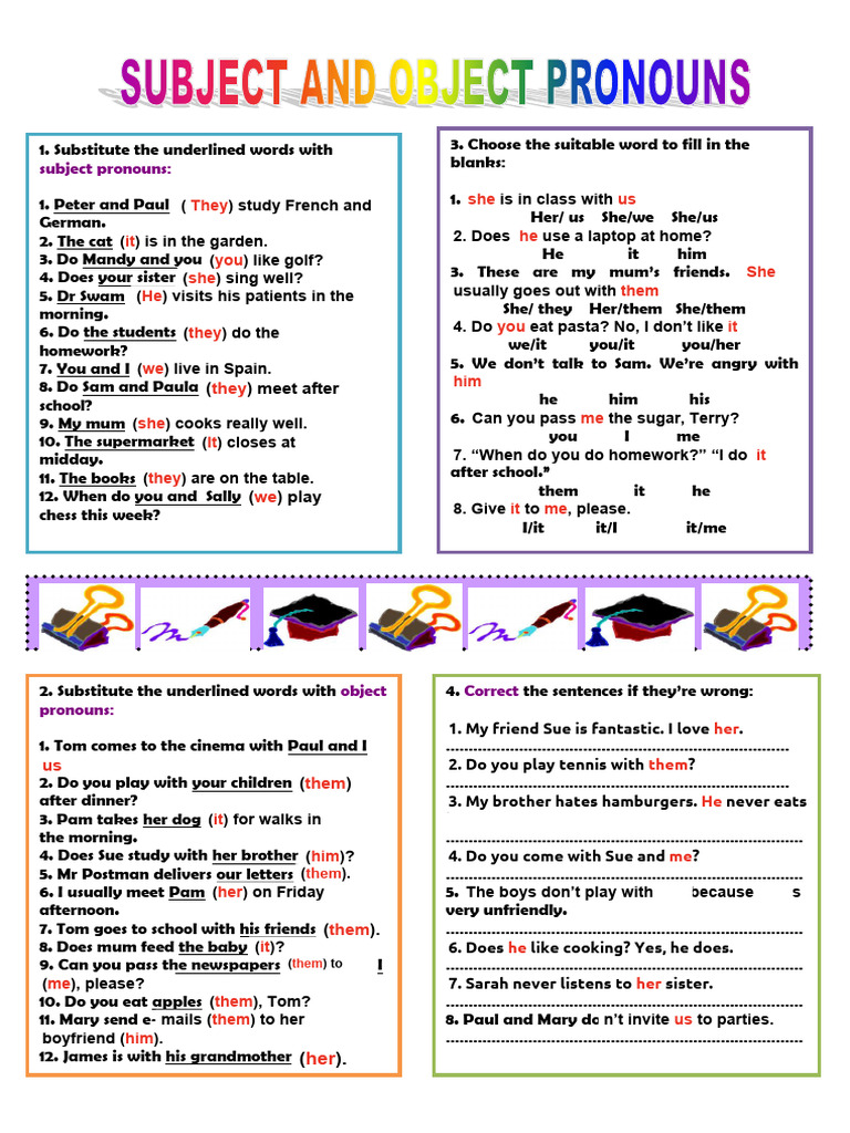 Subject - and - Object - Pronouns - 1 - (1) Karhe | PDF | Linguistics ...