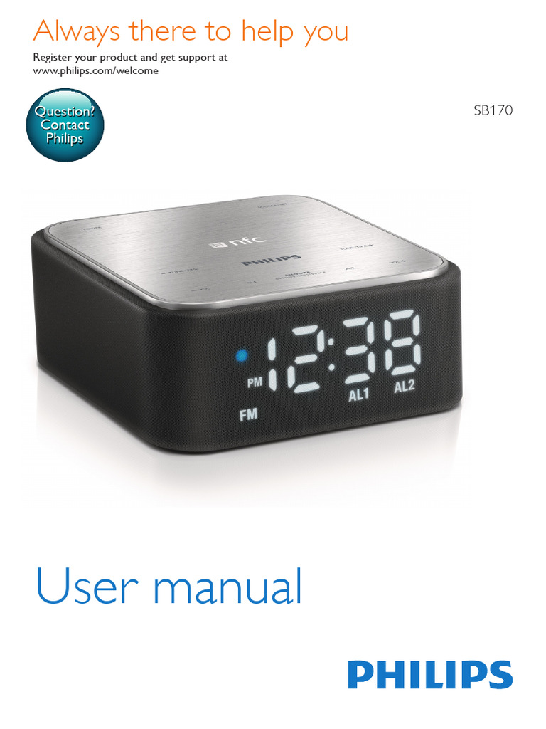 Phillips Clock Radio SB170 User Manual | PDF | Bluetooth ...