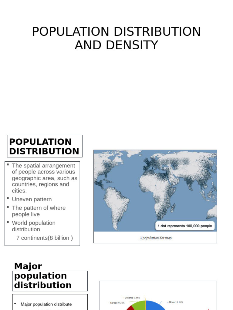 Population Distribution and Density | PDF | Social Science