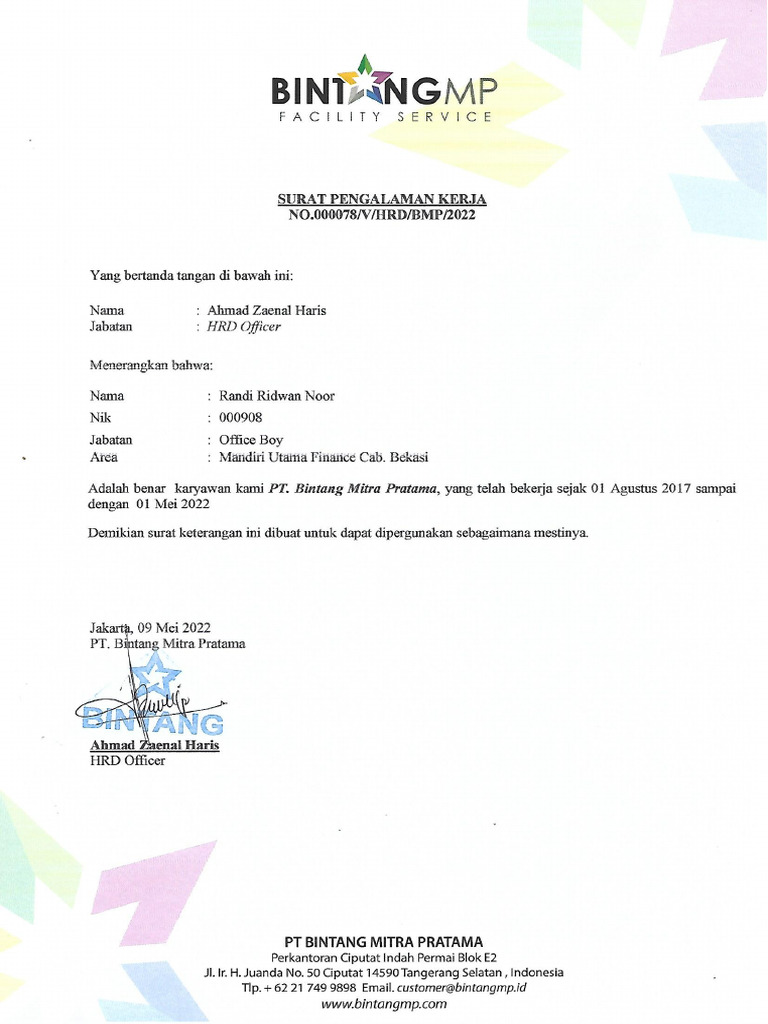 Parklaring Randi | PDF